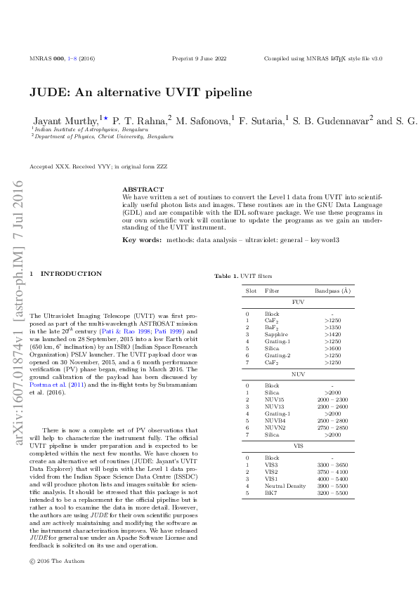 (PDF) Jude: An Alternative Uvit Pipeline