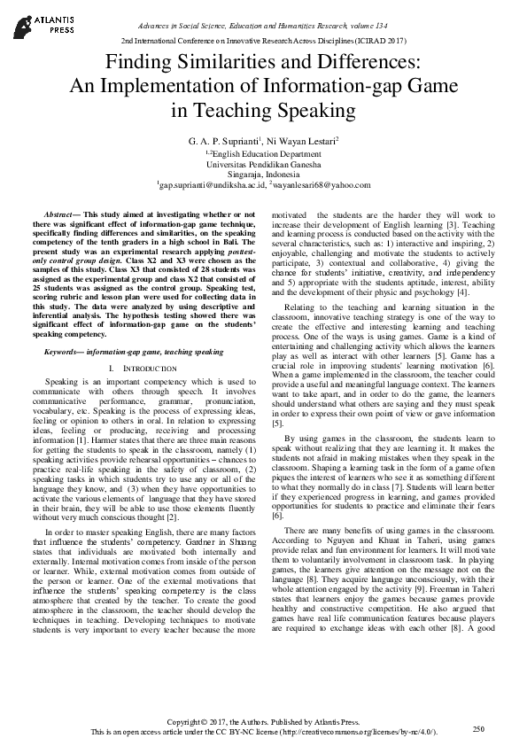 (PDF) Finding Similarities and Differences: An Implementation of ...