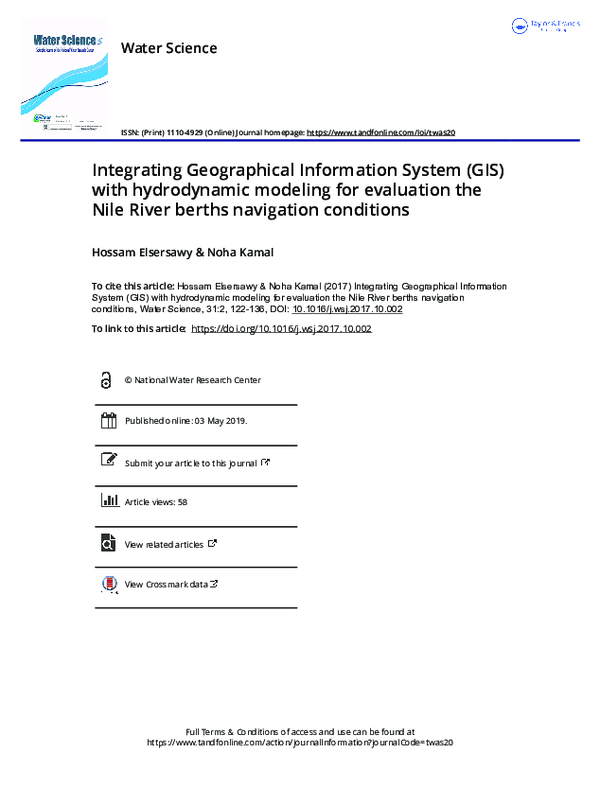 (PDF) Integrating Geographical Information System (GIS) with hydrodynamic modeling for ...
