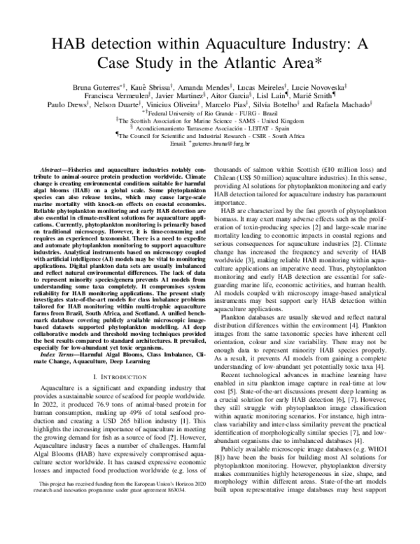(PDF) HAB detection within Aquaculture Industry: A Case Study in the ...