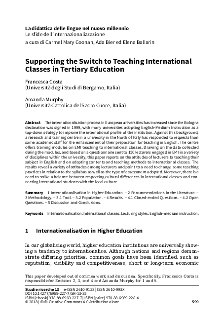(PDF) Supporting the Switch to Teaching International Classes in ...