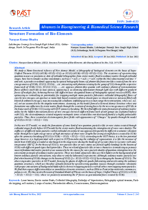 (PDF) Advances in Bioengineering and Biomedical Science Research