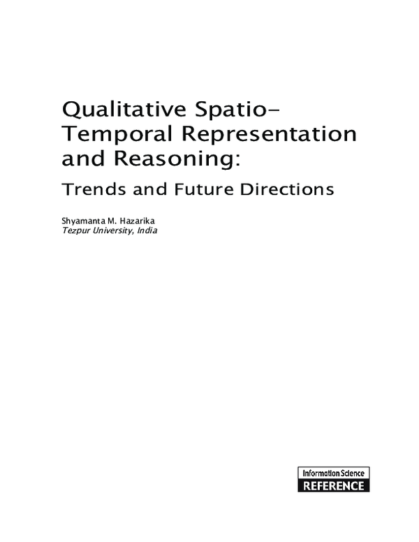 (PDF) Qualitative Spatio-Temporal Representation and Reasoning: Trends and Future Directions