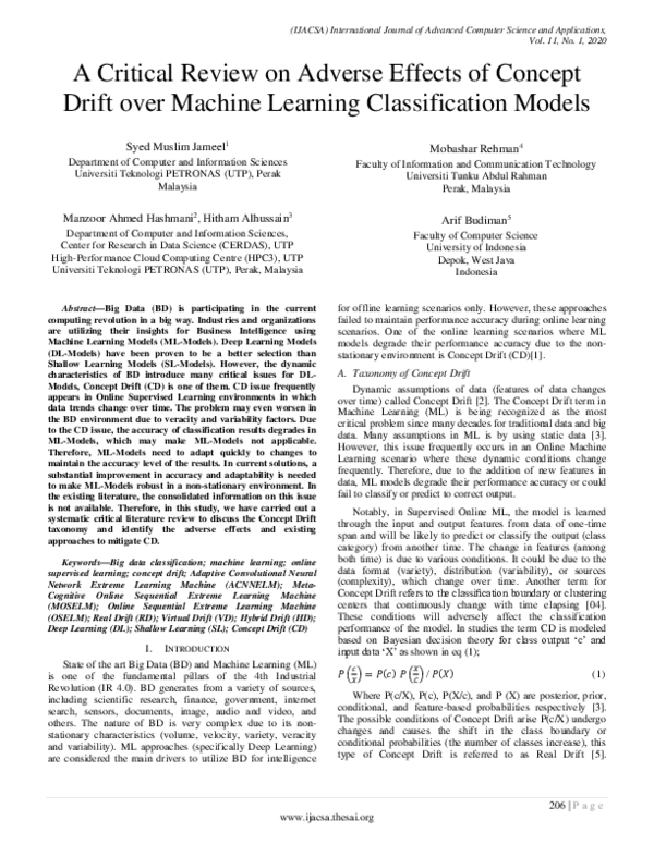 (PDF) A Critical Review on Adverse Effects of Concept Drift over ...
