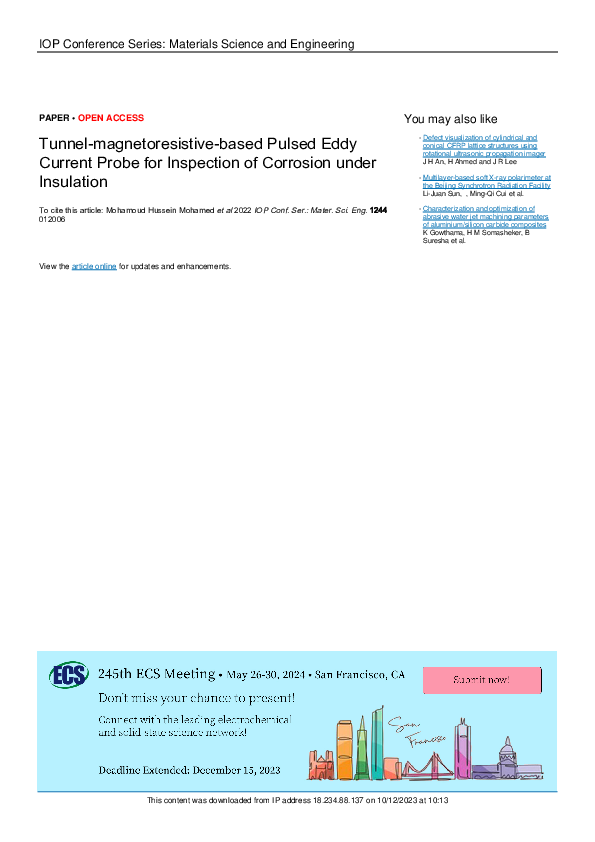(PDF) Tunnel-magnetoresistive-based Pulsed Eddy Current Probe for ...