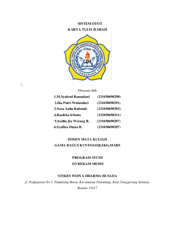 (PDF) Tugas KTI semester 1 (anatomi sistem otot manusia) | Nesa Aulia - Academia.edu