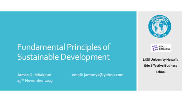 (PDF) Fundamental Principles of Sustainable Development