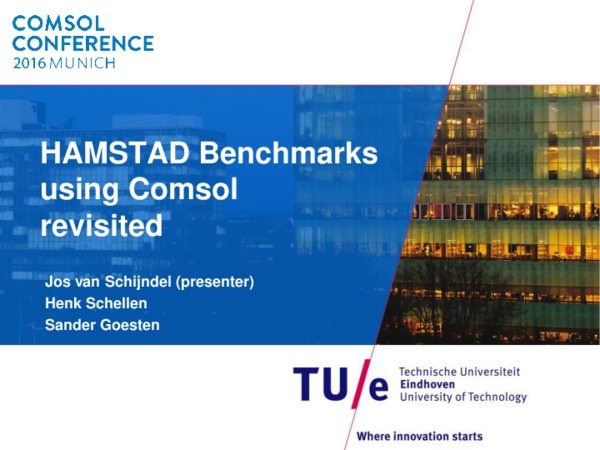 (PDF) HAMSTAD benchmarks using Comsol revisited