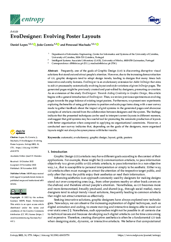 (PDF) EvoDesigner: Evolving Poster Layouts