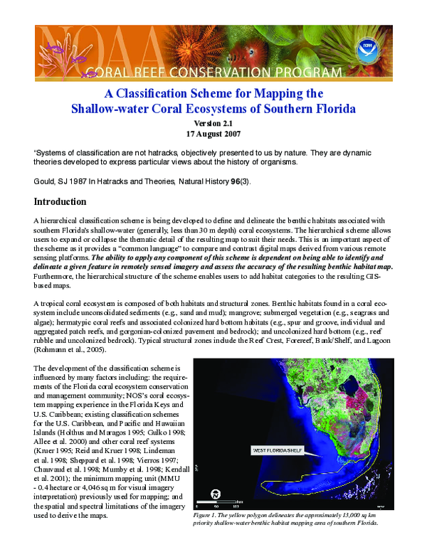(PDF) Classification scheme for mapping the shallow-water coral ...