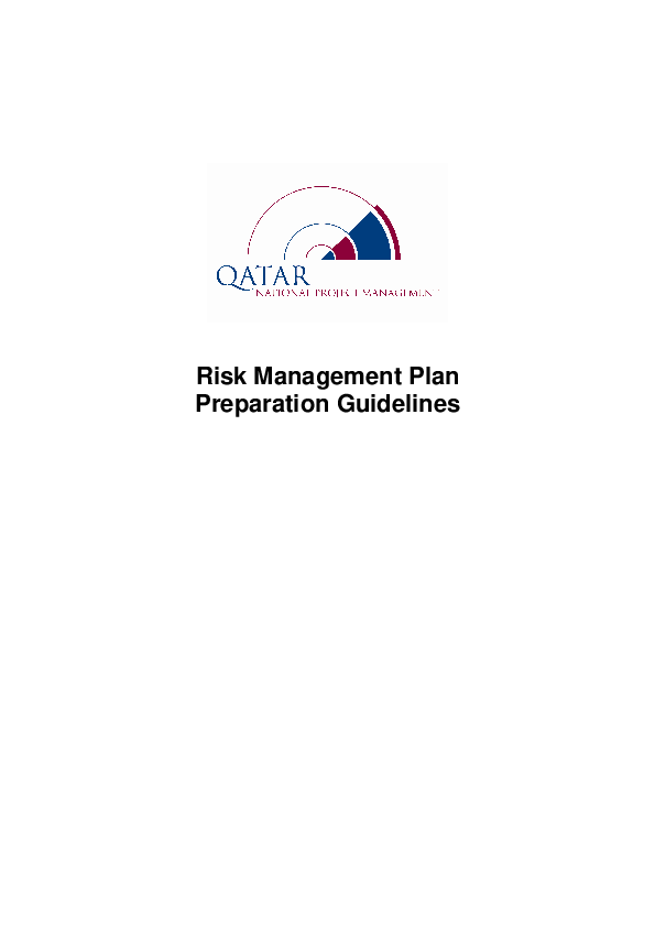 (PDF) Risk Management Plan Preparation Guidelines