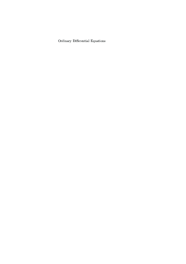 Pdf Ordinary Differential Equations Bernd Schroers