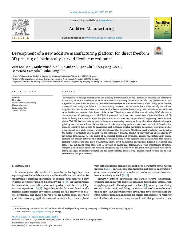 (PDF) Development of a new additive manufacturing platform for direct ...