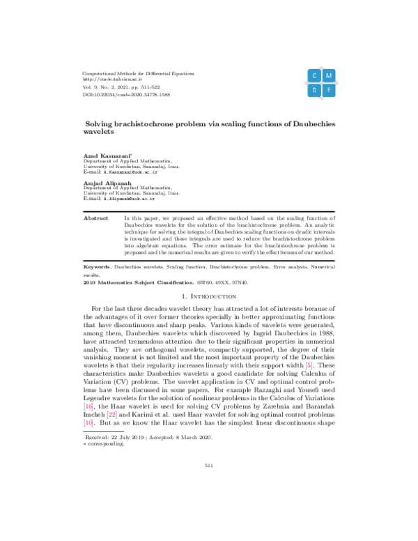Pdf Solving Brachistochrone Problem Via Scaling Functions Of