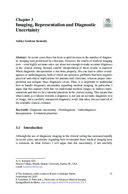 (PDF) Imaging, Representation and Diagnostic Uncertainty