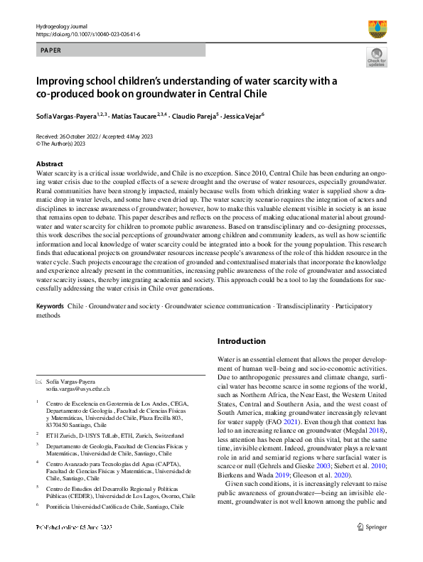 (PDF) Improving school children’s understanding of water scarcity with ...