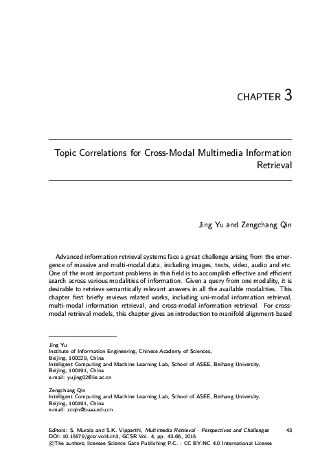 (PDF) Topic Correlations for Cross-Modal Multimedia Information Retrieval