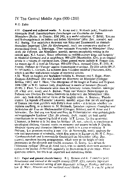 (PDF) The Central Middle Ages (900–1200)