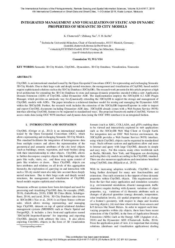 (PDF) Integrated Management and Visualization of Static and Dynamic Properties of Semantic 3D ...