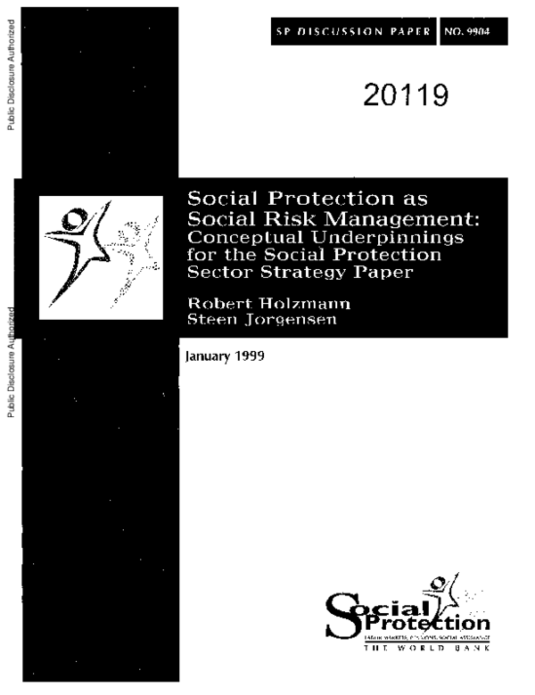 (PDF) Social protection as social risk management: conceptual ...
