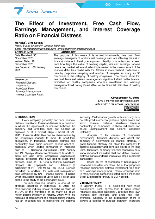 (PDF) The Effect of Investment, Free Cash Flow, Earnings Management ...