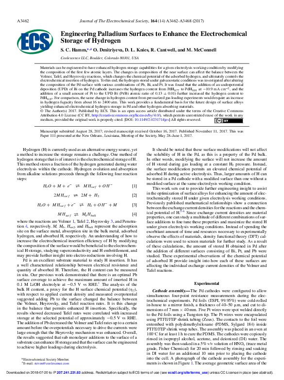 (PDF) Engineering Palladium Surfaces to Enhance the Electrochemical ...
