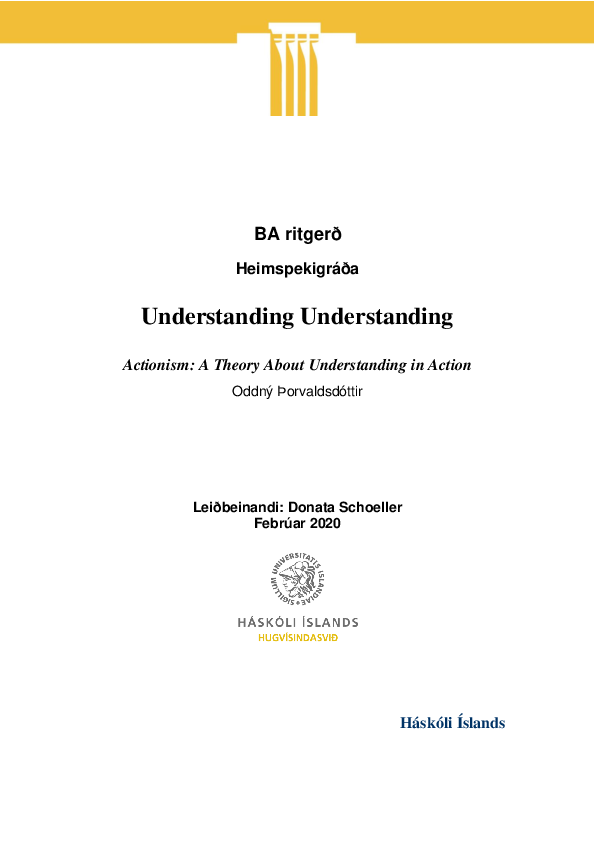 (PDF) Understanding Understanding-Actionism: A Theory About ...