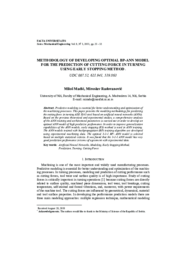 (PDF) Methodology of developing optimal BP-ANN model for the prediction ...