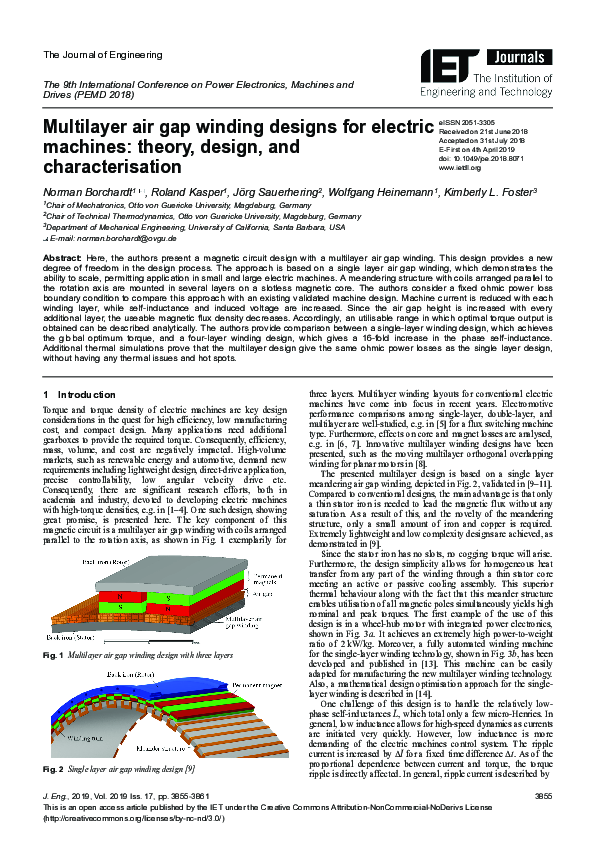 (PDF) Multilayer air gap winding designs for electric machines: theory ...