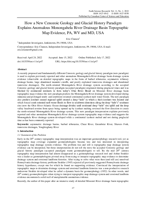 (PDF) How a New Cenozoic Geology and Glacial History Paradigm Explains ...