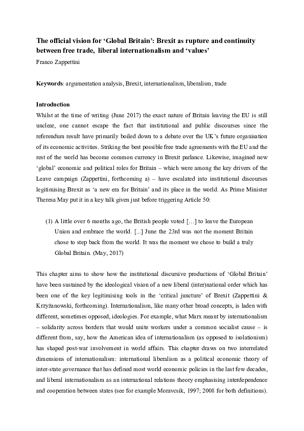 (DOC) The official vision for ‘global Britain’