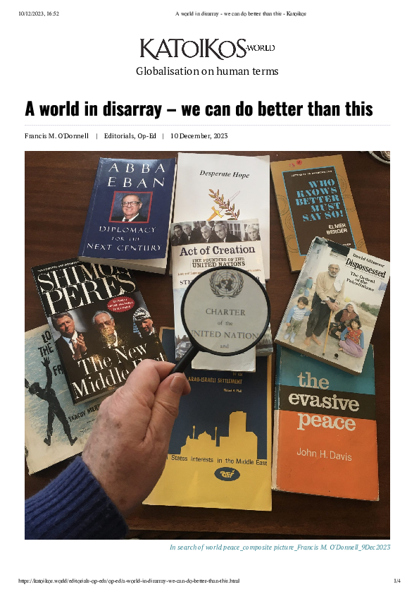 (PDF) A world in disarray - we can do better than this