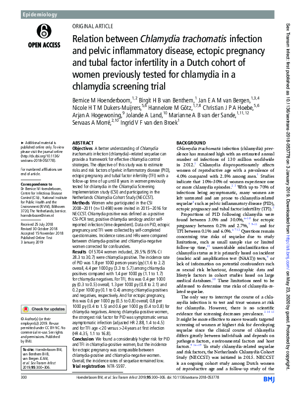 (PDF) Relation between Chlamydia trachomatis infection and pelvic ...