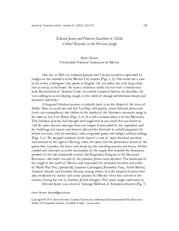 (PDF) Edward James and Plutarco Gastélum in Xilita: Critical Paranoia ...