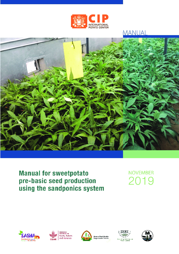(PDF) Manual for sweetpotato pre‐basic seed production using the ...