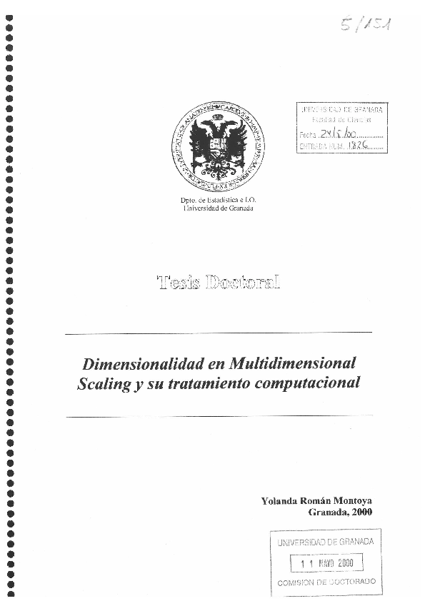 (PDF) Dimensionalidad en multidimensional scaling y su tratamiento ...