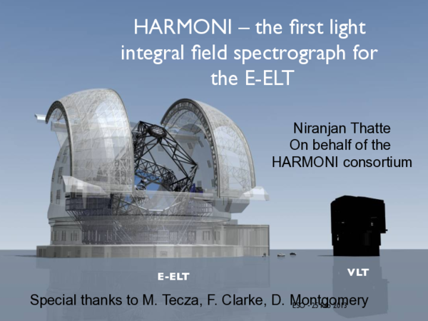 (PDF) HARMONI: the first light integral field spectrograph for the E-ELT
