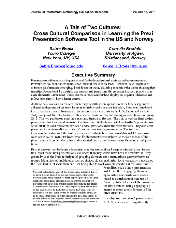 (PDF) A Tale of Two Cultures: Cross Cultural Comparison in Learning the ...