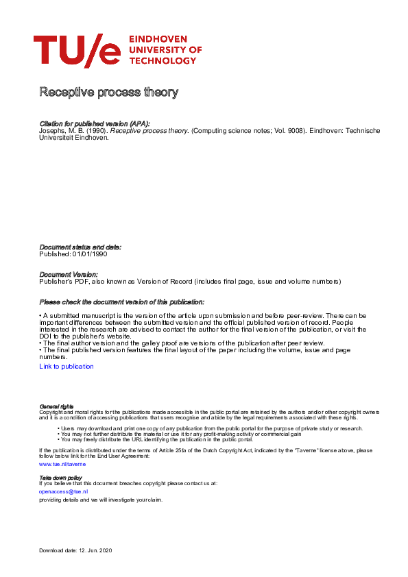 (PDF) Receptive process theory