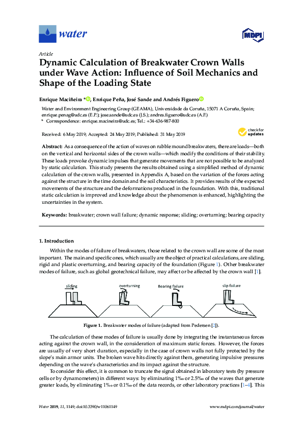 (PDF) Dynamic Calculation of Breakwater Crown Walls under Wave Action ...