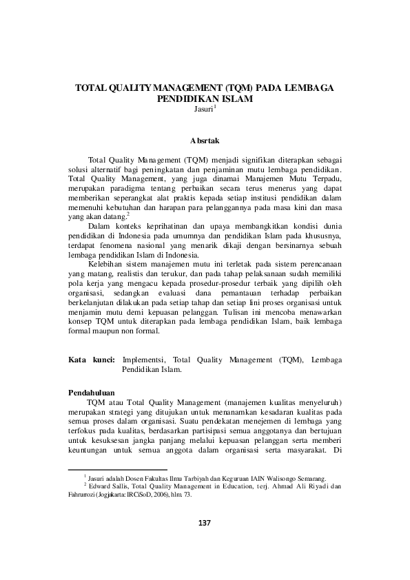 (PDF) Total Quality Management (TQM)
