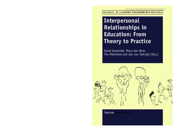(PDF) Interpersonal relationships in Education