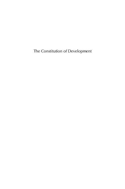 (PDF) The Constitution of Development