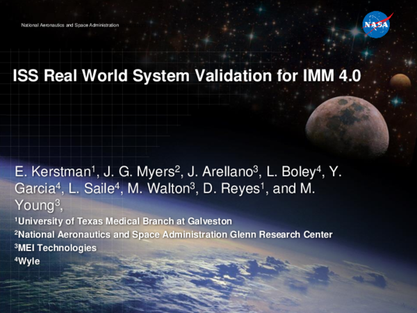 (PDF) ISS Real World System Validation for IMM 4.0