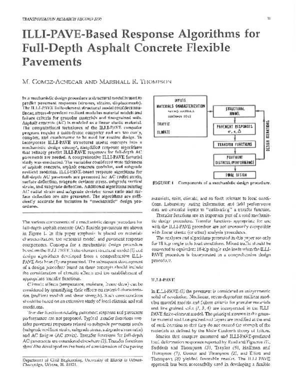 (PDF) Illi-Pave-Based Response Algorithms for Full-Depth Asphalt Concrete Flexible Pavements ...