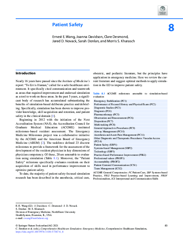 (PDF) Patient Safety