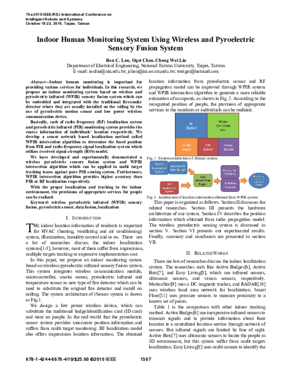 (PDF) Indoor human monitoring system using wireless and pyroelectric ...