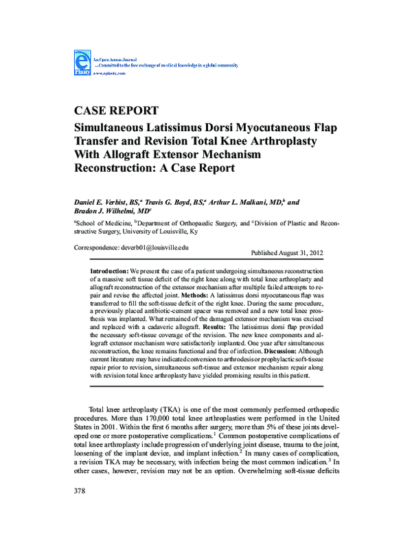(PDF) CASE REPORT Simultaneous Latissimus Dorsi Myocutaneous Flap ...