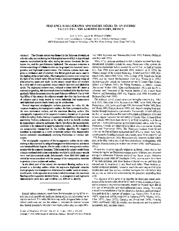 (PDF) Sequence Stratigraphy and Facies Model of an Incised Valley Fill ...
