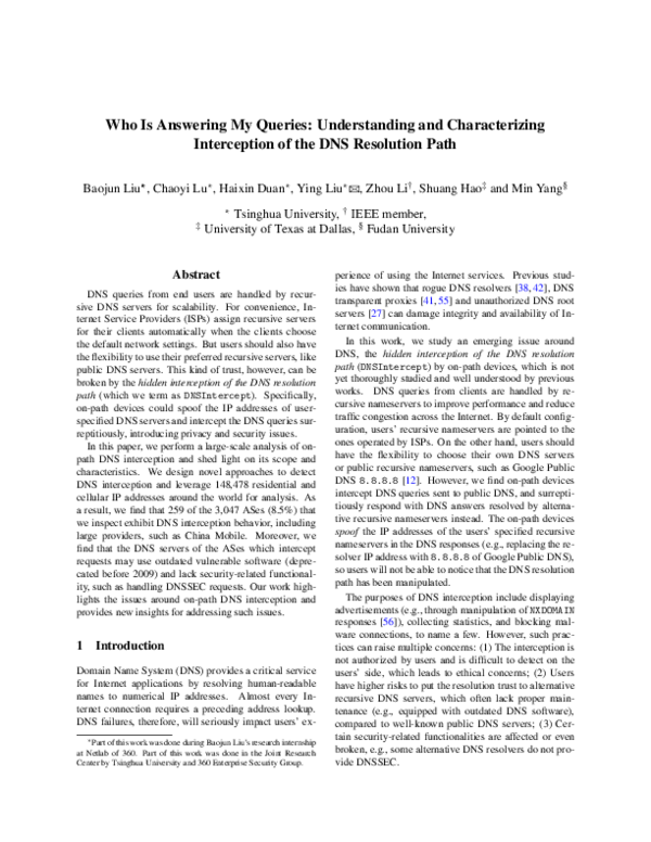(PDF) Who is answering my queries | Haixin Duan - Academia.edu